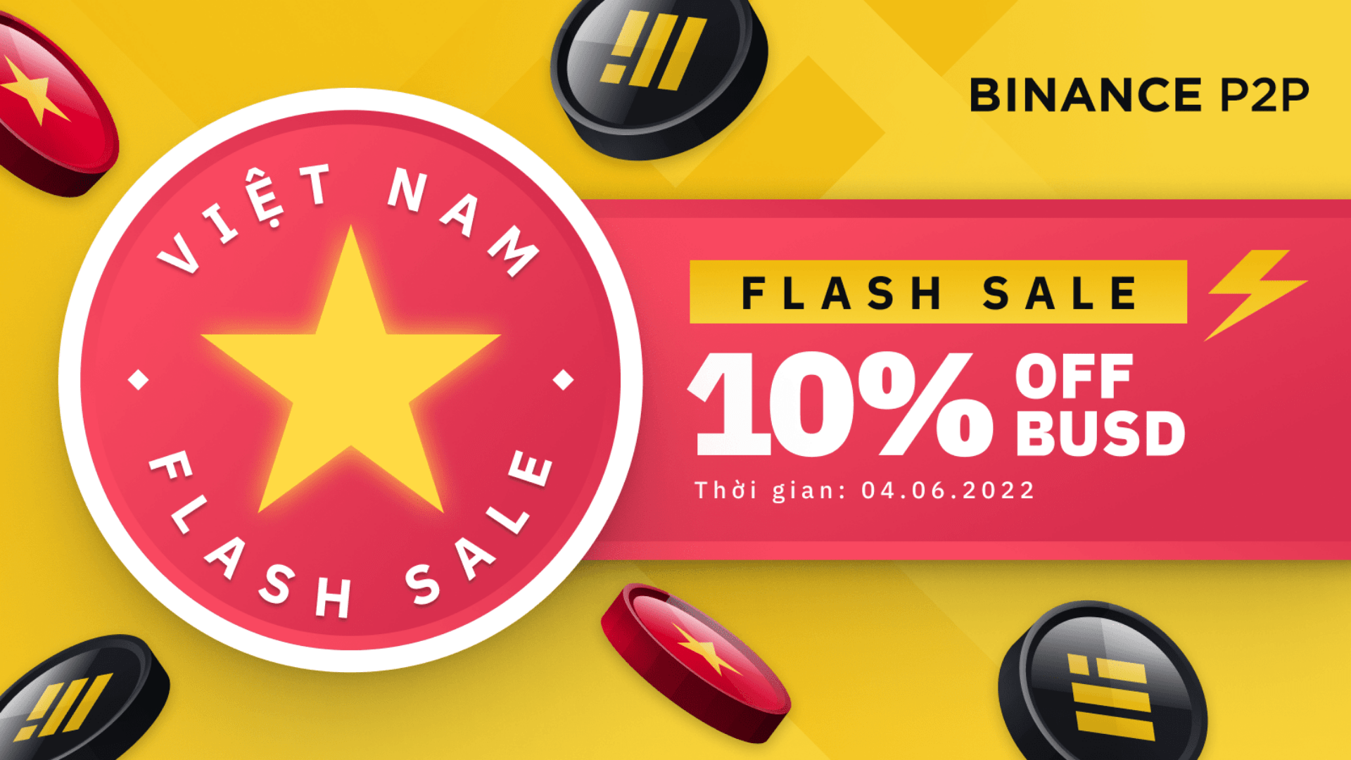 Ưu đãi 10% khi mua BUSD - P2P Flash Sale Day - Wiki Binance