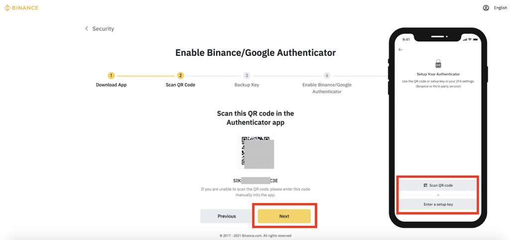 Cài đặt Binance Authenticator, Face ID, vân tay trên Binance