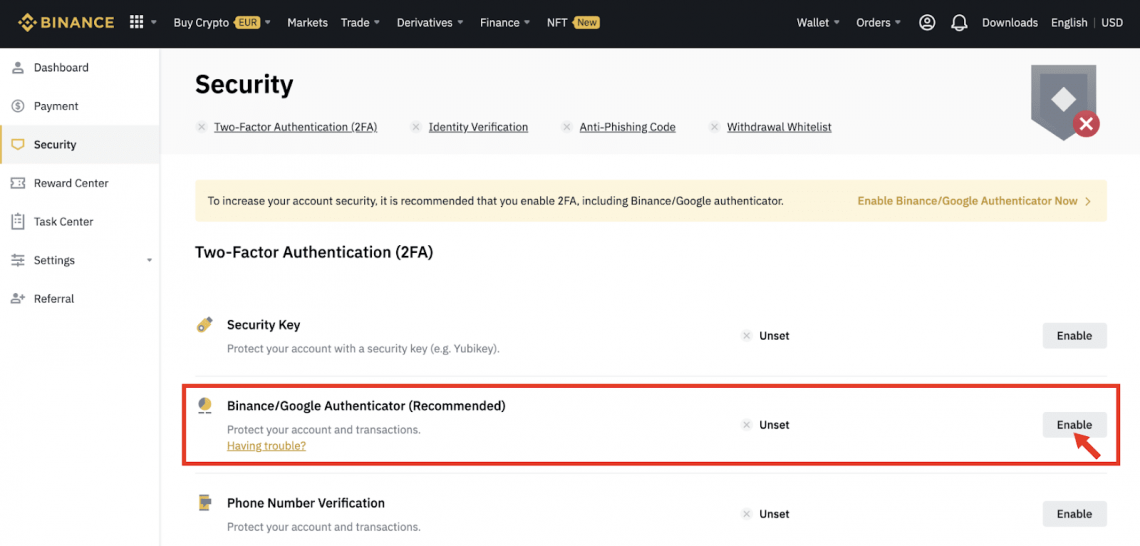 How to install Binance Authenticator Face ID and fingerprint